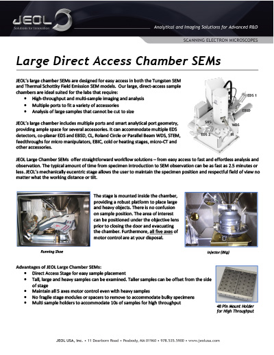 Large Direct Access Chamber SEMs | JEOL Resources