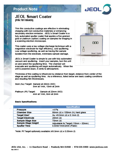 JEOL Smart Coater | JEOL Resources